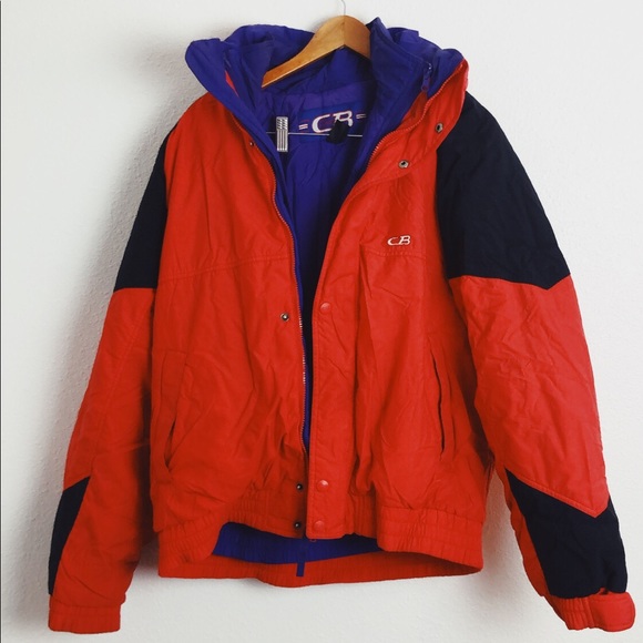 Cb Sport | Jackets & Coats | Cb Sports Red And Blue Large Puffer Jacket ...